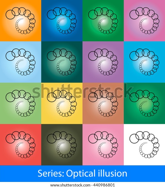 Optical Illusions Circles Stock Vector (Royalty Free) 440986801 ...