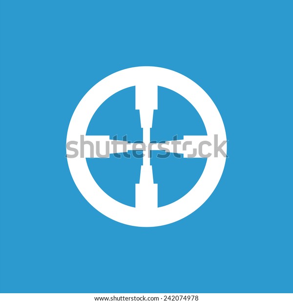 Optical Sight Outline Icon Isolated White Stock Vector (Royalty Free ...