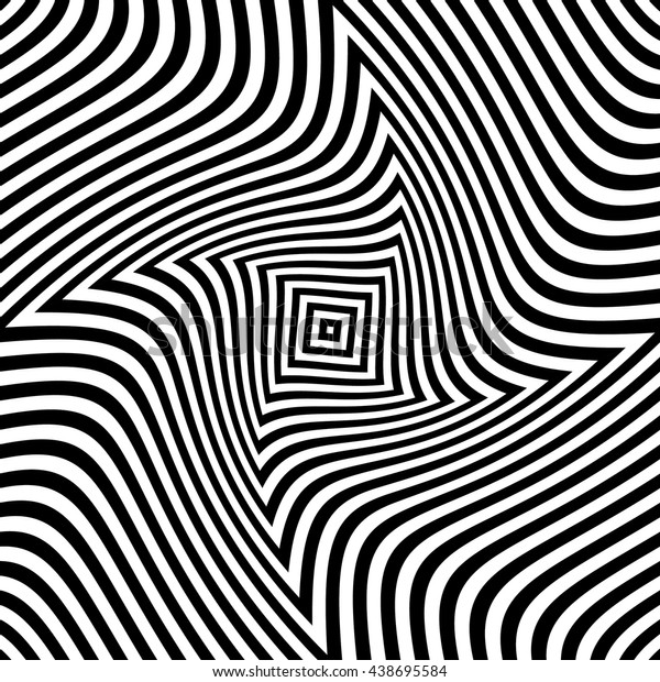 Optical Striped Illusion Art Square Vector Stock Vector (Royalty Free ...