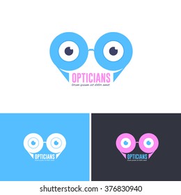 Opticians Center Vector Icons Logos Sign Stock Vector (Royalty Free ...