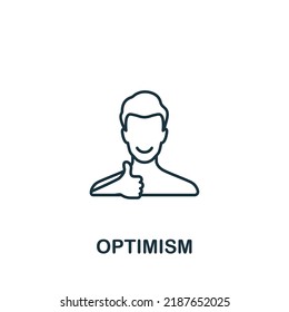 Optimism Icon Monochrome Simple Icon Templates Stock Vector (Royalty ...
