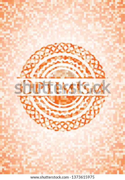 Optimism Orange Tile Background Illustration Square Stock Vector ...
