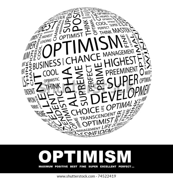 Optimism Word Collage On White Background Stock Vector (Royalty Free ...