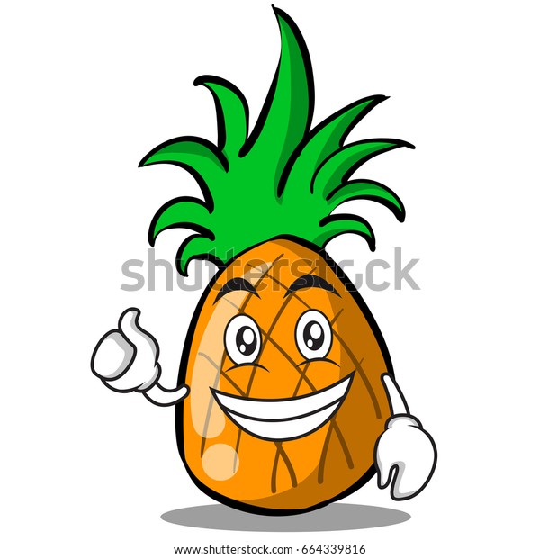 Optimistic Pineapple Cartoon Character Collection Vector Stock Vector ...