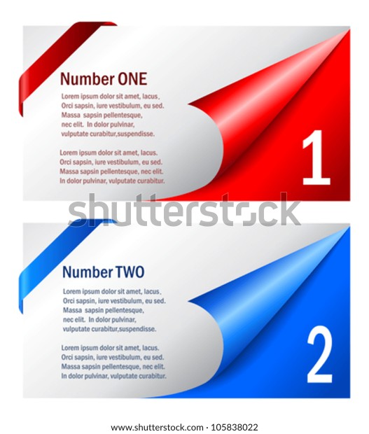 Option Vector Cards Choose One Two Stock Vector (Royalty Free) 105838022