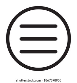 Options Menu Interface Line Style Icon Stock Vector (Royalty Free ...