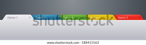 Options Website Tabs Vector Illustration Stock Vector (Royalty Free ...