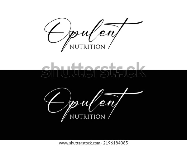 Opulent Nutrition Logo Design Vector Template Stock Vector (Royalty ...