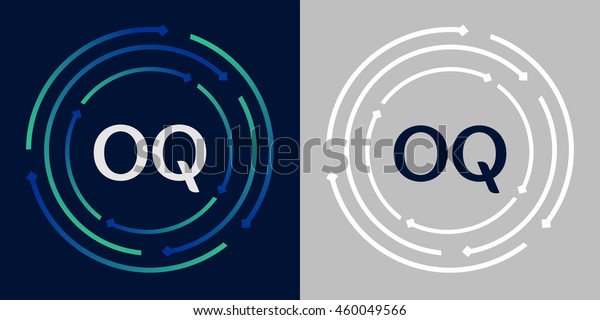 Oq Design Template Elements Abstract Background Stock Vector (Royalty ...
