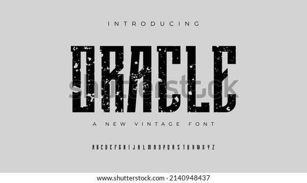 Oracle New Vintage Font Stock Vector (Royalty Free) 2140948437 ...