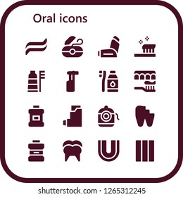 Oral Icon Set 16 Filled Oral Stock Vector (Royalty Free) 1265312245 ...