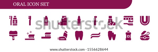 Oral Icon Set 18 Filled Oral Stock Vector (Royalty Free) 1556628644 ...