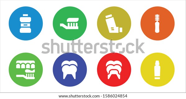 Oral Icon Set 8 Filled Oral Stock Vector (Royalty Free) 1586024854 ...