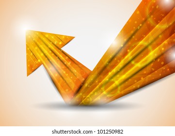 Orange Abstract Arrow Vector Illustration Stock Vector (Royalty Free ...