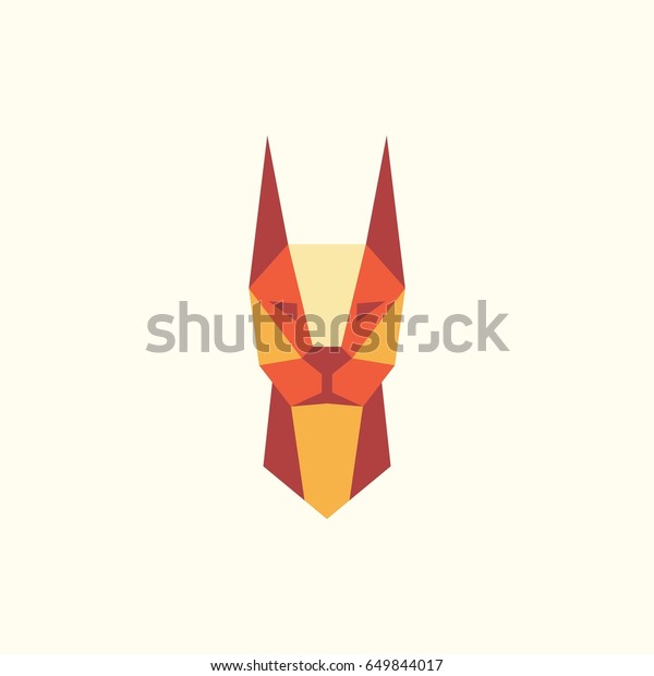 Orange Anubis Head Logo Template Stock Vector (Royalty Free) 649844017 ...