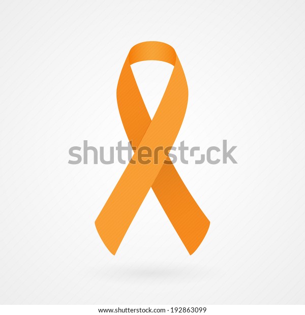 Orange Awareness Ribbon Stock Vector (Royalty Free) 192863099