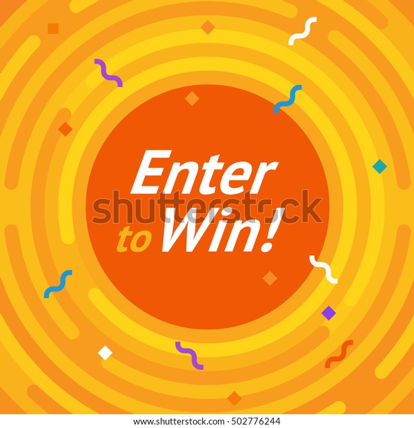 Orange Background Winer Sign Congratulations Win Stock Vector (Royalty ...