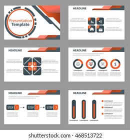Orange Black Presentation Template Infographic Elements Stock Vector ...