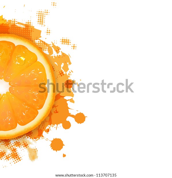 Orange Orange Blobs Isolated On White Stock Vector (Royalty Free ...