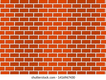Orange Brick Wall Background Vector Illustration Stock Vector (Royalty ...