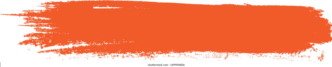 Orange Brush Stroke Isolated On White Stock Vector (Royalty Free ...