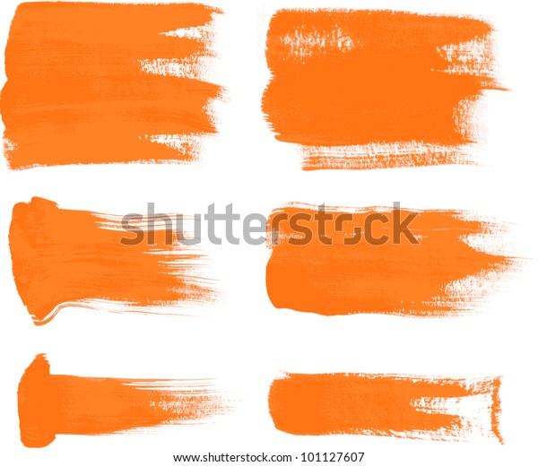 Orange Brush Strokes Perfect Backdrop Your Stock Vector (Royalty Free ...