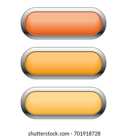 Orange Buttons Isolated On White Background Stock Vector (Royalty Free ...
