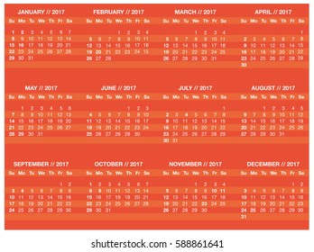 Calendar Template Your Business Stock Vector (Royalty Free) 506942701