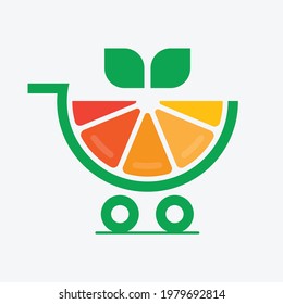 Orange Cart Logo Template Icon Stock Vector (Royalty Free) 1979692814 ...