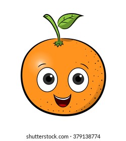Orange Cartoon Hand Drawn Vector Illustration Stock Vector (Royalty ...
