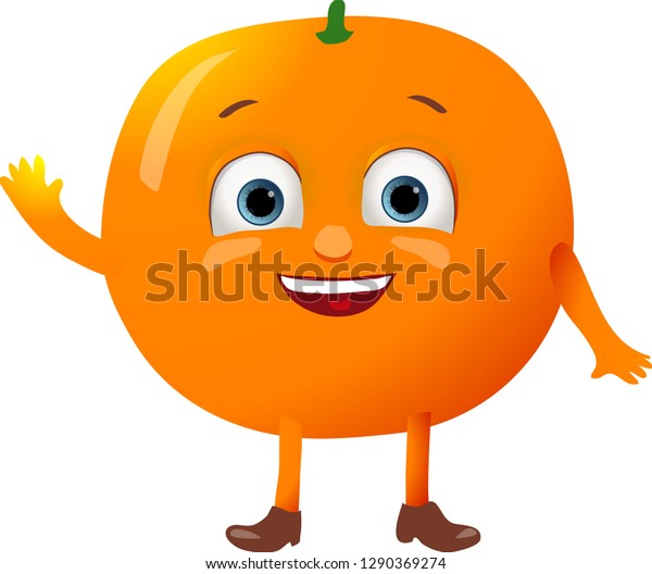 Orange Cartoon Style Stock Vector (Royalty Free) 1290369274 | Shutterstock