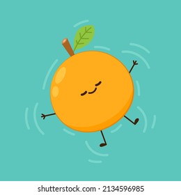 Orange Cartoon Vector Orange Character Design Stock Vector (Royalty ...