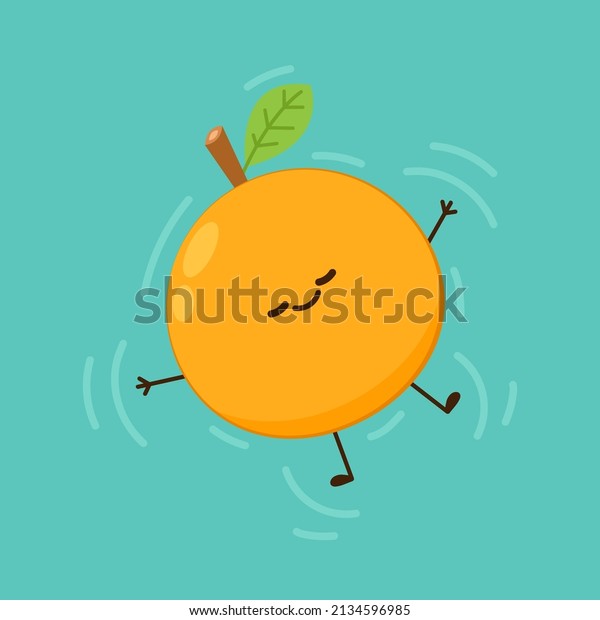 Orange Cartoon Vector Orange Character Design Stock Vector (Royalty ...