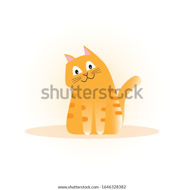 Orange Cat Smile Vector Illustration Stock Vector (Royalty Free ...
