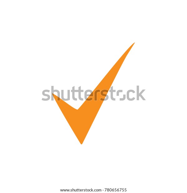 Orange Check List Symbol Stock Vector (Royalty Free) 780656755 ...