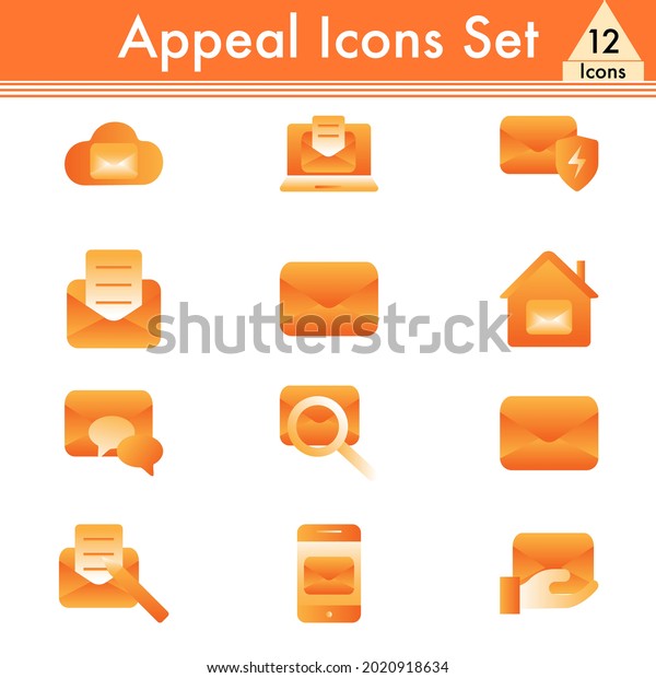 Orange Color Appeal Icon Gradient Orange Stock Vector (Royalty Free ...