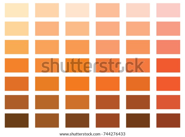 Orange Color Palette Vector Illustration: vector de stock (libre de ...