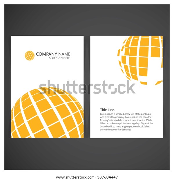 Orange Colour Brochure Flyer Design Layout Stock Vector (Royalty Free ...