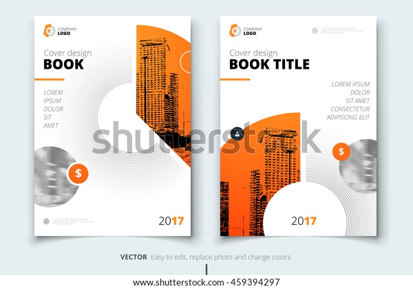 Orange Cover Design Annual Report Catalog Stock Vector (Royalty Free ...