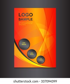 Orange Cover Design Vector Illustrationcover Vector Stock Vector ...