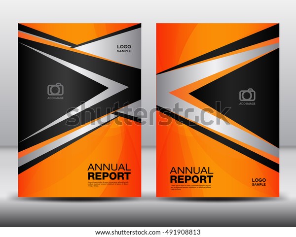 Orange Cover Template Annual Report Business Stock Vector (Royalty Free ...