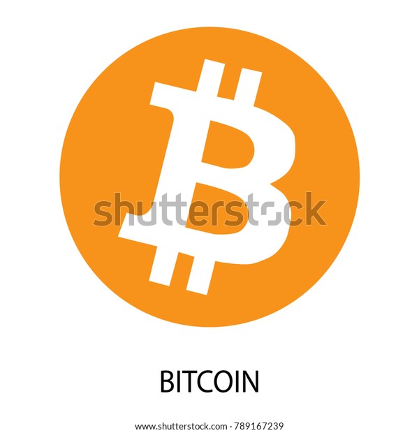 Orange Crypto Currency Bitcoin On White Stock Vector (Royalty Free ...