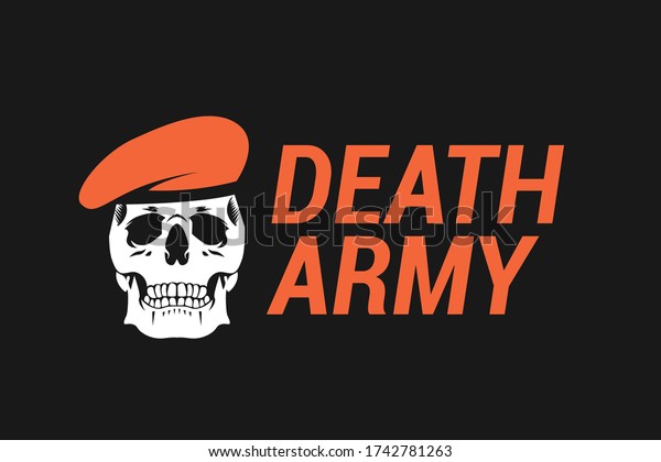 Orange Death Army Dark Background Vector Stock Vector (Royalty Free ...