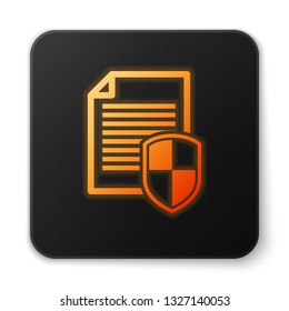 Orange Document Protection Concept Icon On Stock Vector (Royalty Free ...