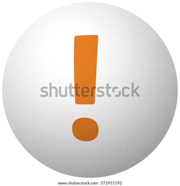 Orange Exclamation Mark Icon On Sphere Stock Vector (Royalty Free ...