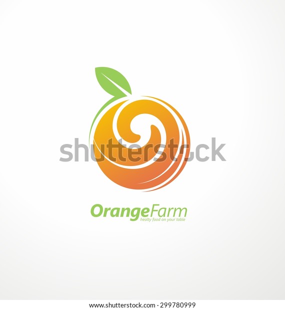 Orange Farm Logo Design Concept Fruit Stock Vector (Royalty Free ...