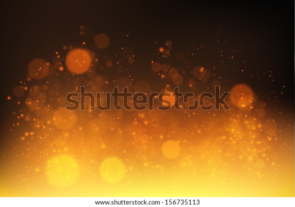 Orange Fire Bokeh Background Vector Stock Vector (Royalty Free ...