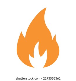 Orange Fire Symbol Flame Icon Stock Vector (Royalty Free) 2193558361 ...