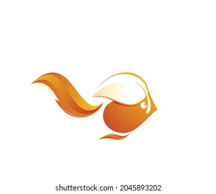 Orange Fish Logo Design Template Stock Vector (Royalty Free) 2045893202 ...
