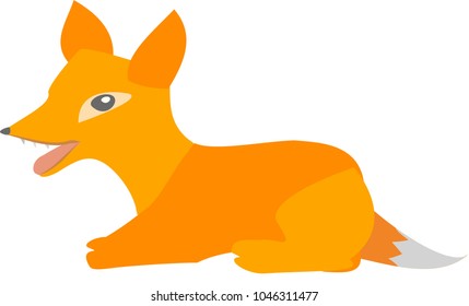 Orange Fox Isolated Vector Illustration Stock Vector (Royalty Free ...